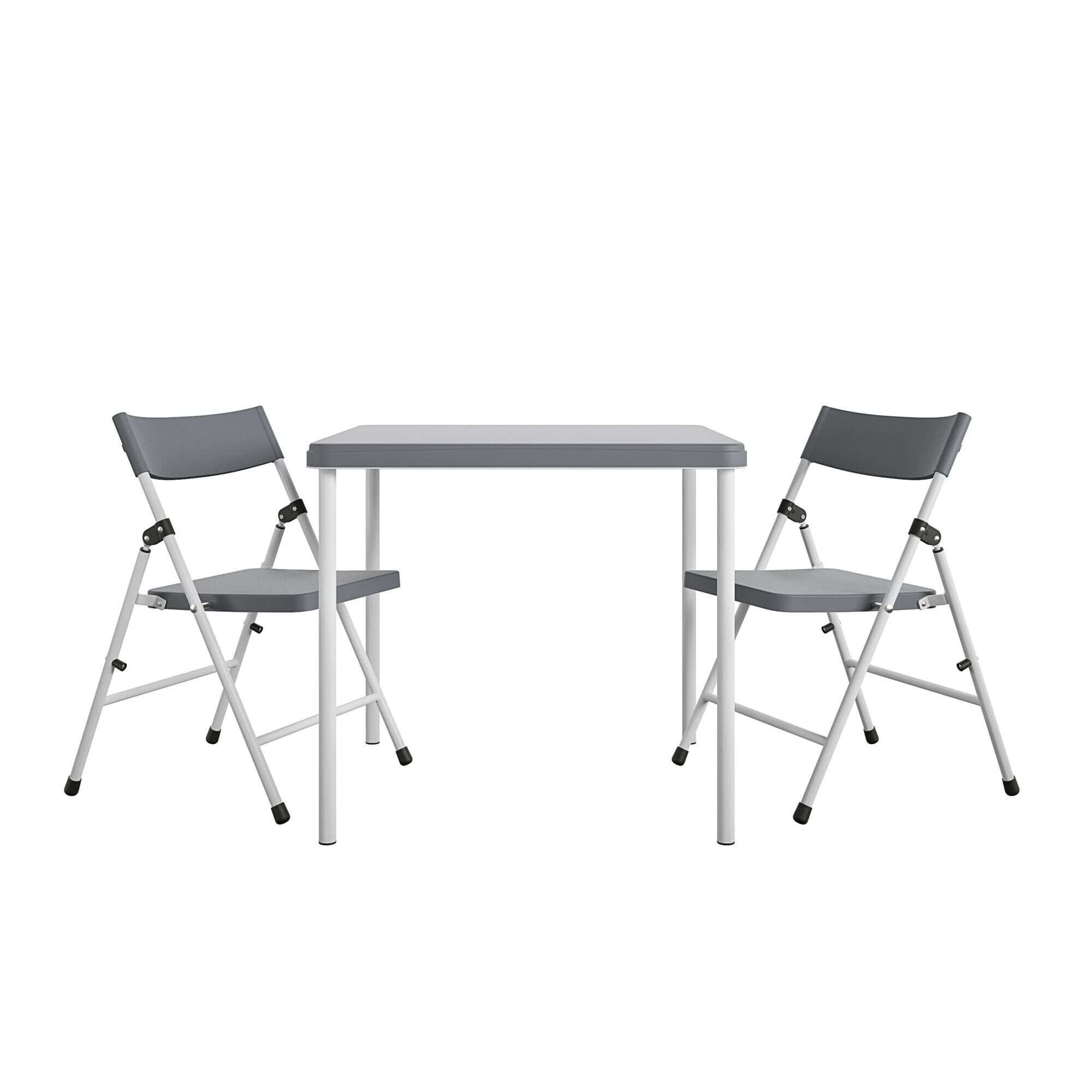 COSCO Kid s 3 Piece Activity Set with Folding Chairs White